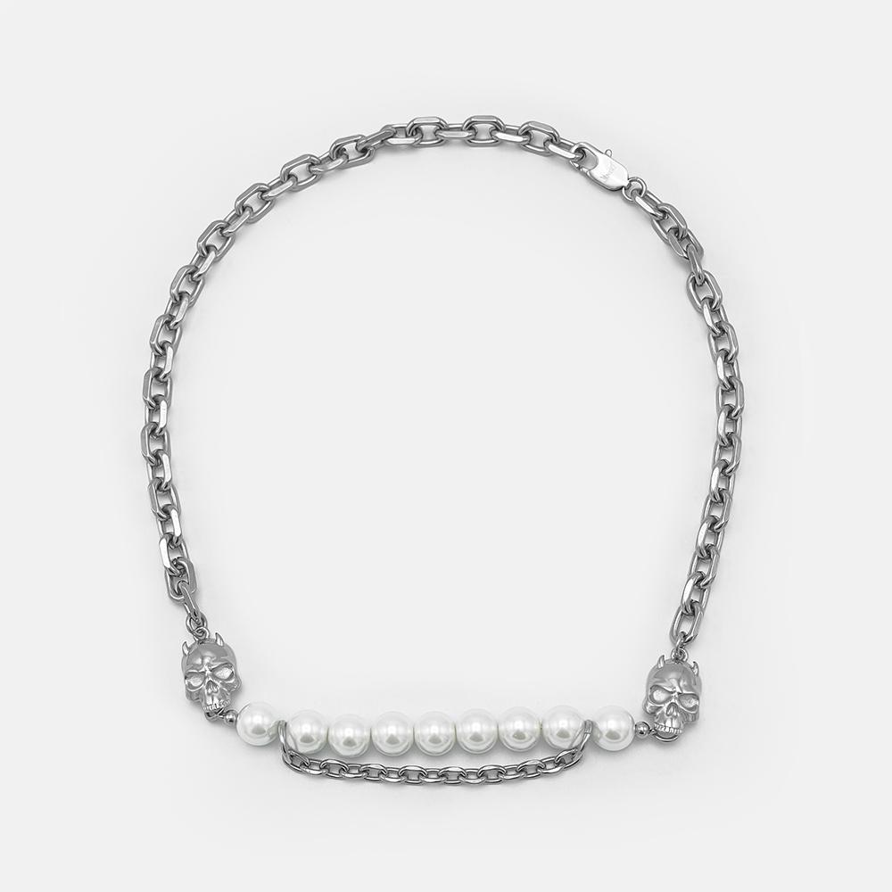 Demon Skull Link Pearl Chain | RARE-ROMANCE™